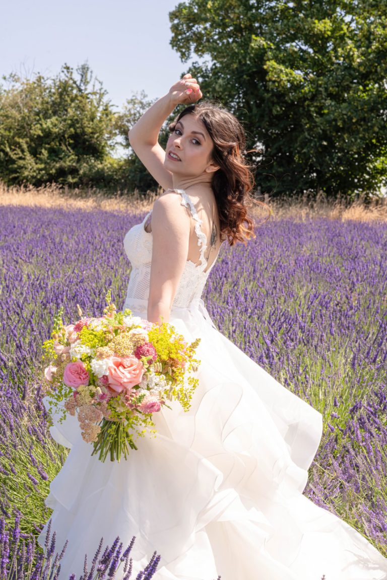 Lavender Bridal Shoot: A Stunning Warwickshire Field Session
